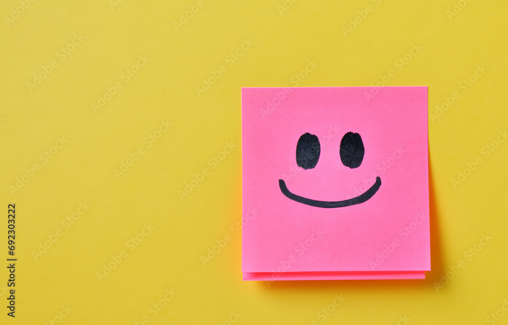 note with smiley face Stock Photo | Adobe Stock