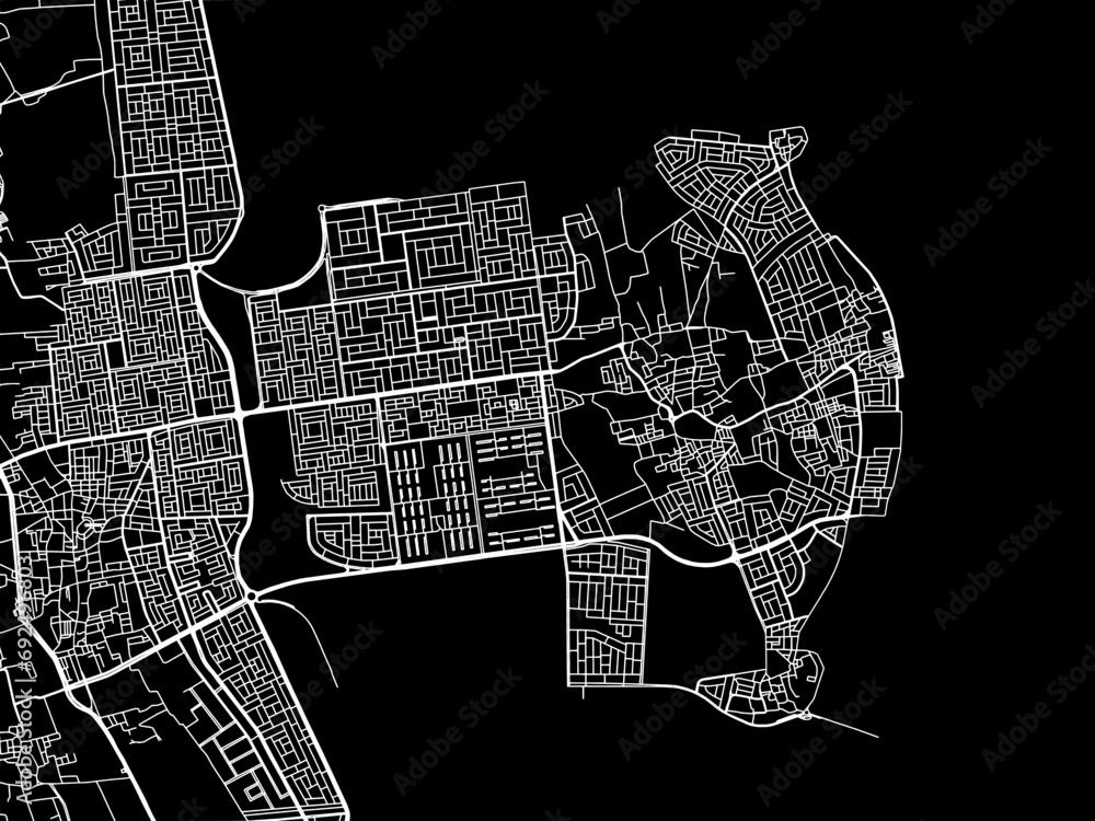 Vector road map of the city of Tarut in the Kingdom of Saudi Arabia ...
