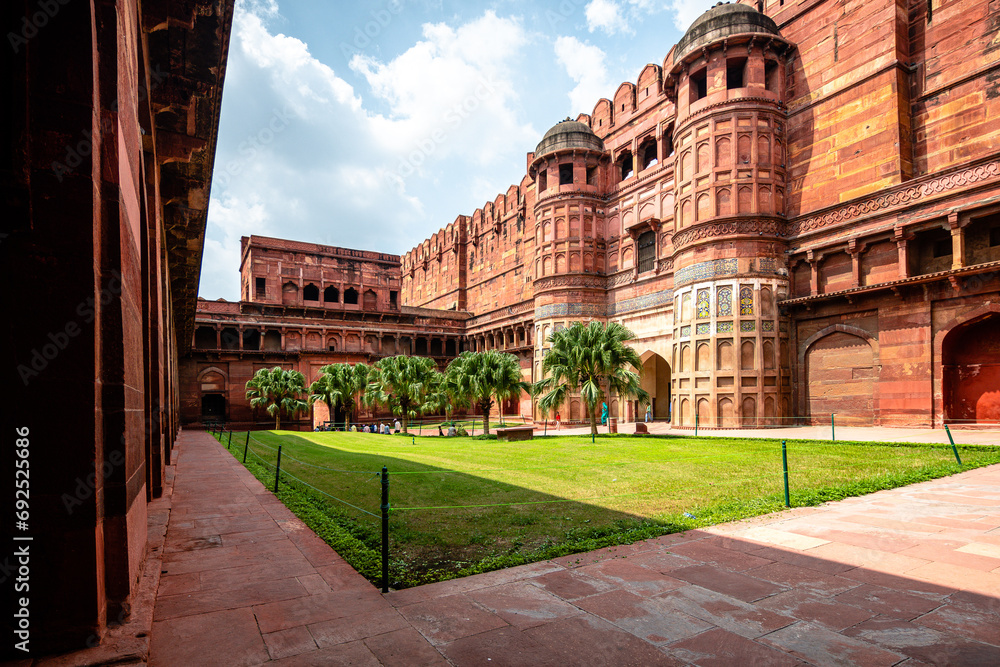 inside agra red fort, india Stock Photo | Adobe Stock