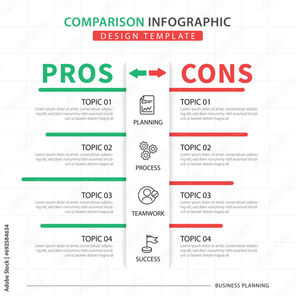 Comparison Infographic Design Template, business presentation concept ...