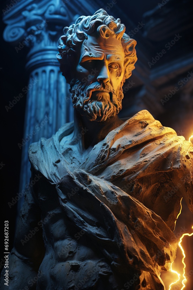 Stock-Illustration „Abstract ancient roman, greek stoic person with a ...