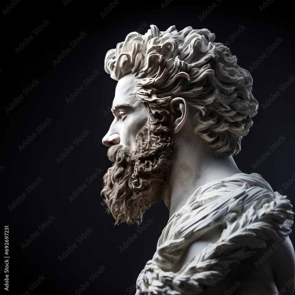Stock-Illustration „Abstract ancient roman, greek stoic person with a ...