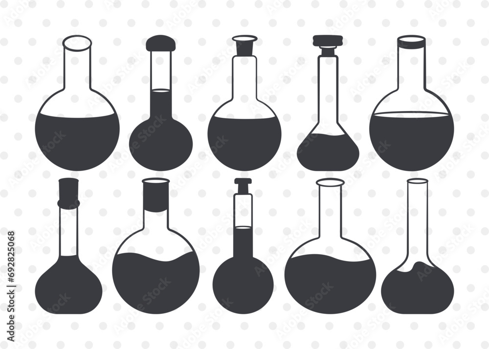 Vector de Stock Volumetric Flask Svg, Volumetric Flask Clipart, Lab ...