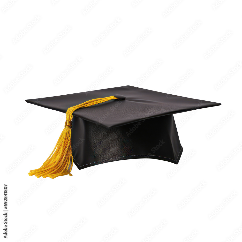 college graduation cap isolated on transparent background,transparency ...