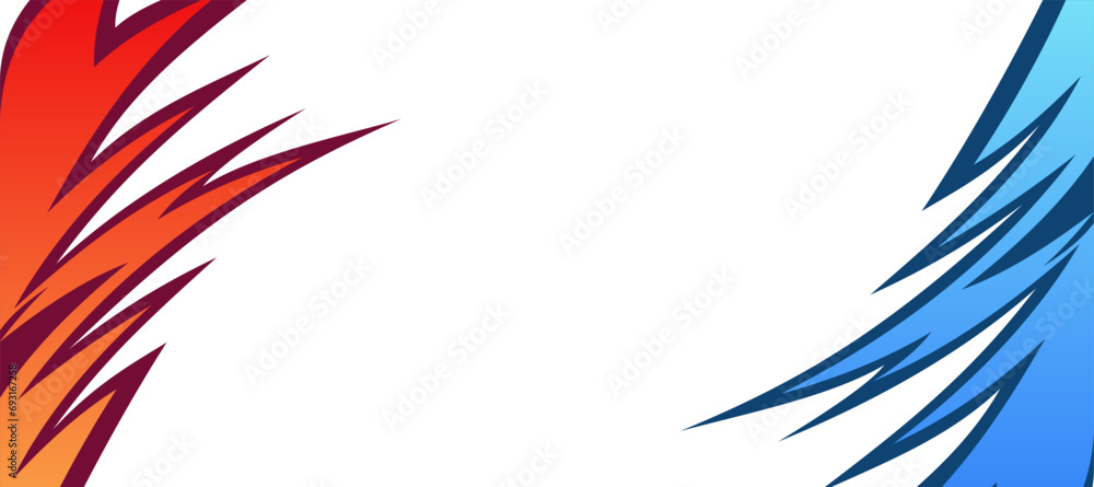 red blue fire car livery decal sticker frame background Stock Vector ...