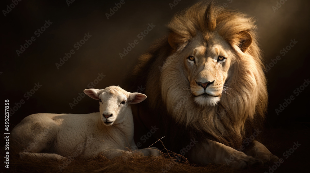 The Lion of Judah and the Lamb of God. Bible's description of the ...
