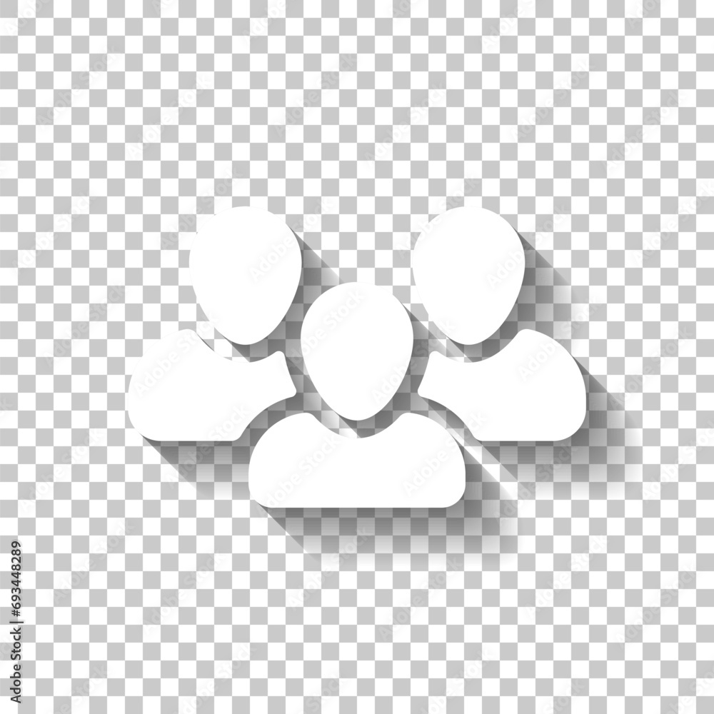 Group of people, teamwork or business community, social icon. White ...