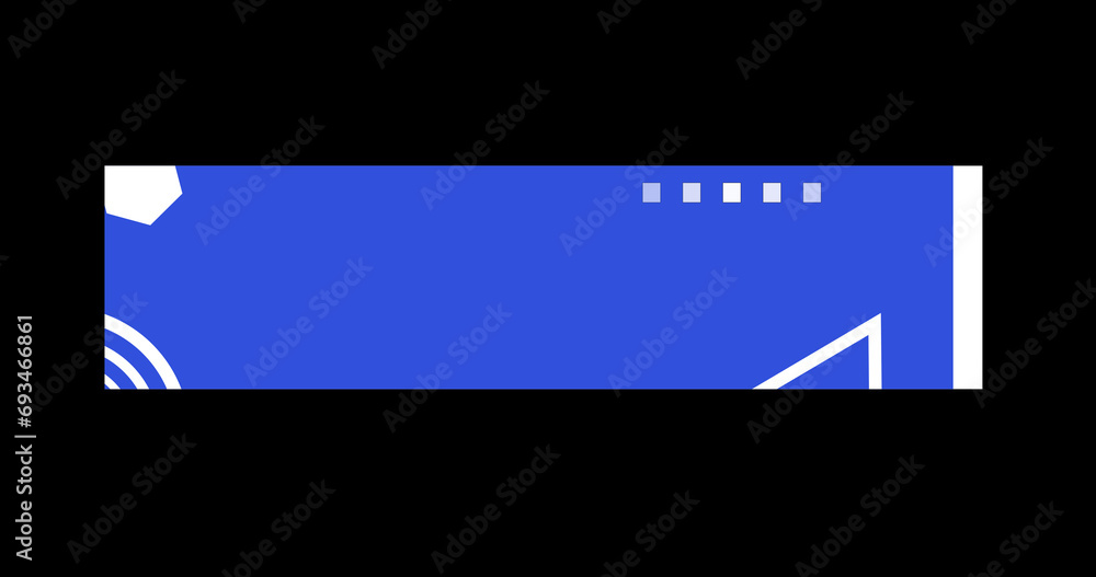 simple corporate lower third animation in alpha channel transparent ...