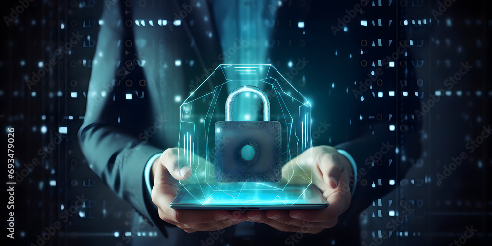 Digital fingerprint scanner, enhancing security, biometric identity ...