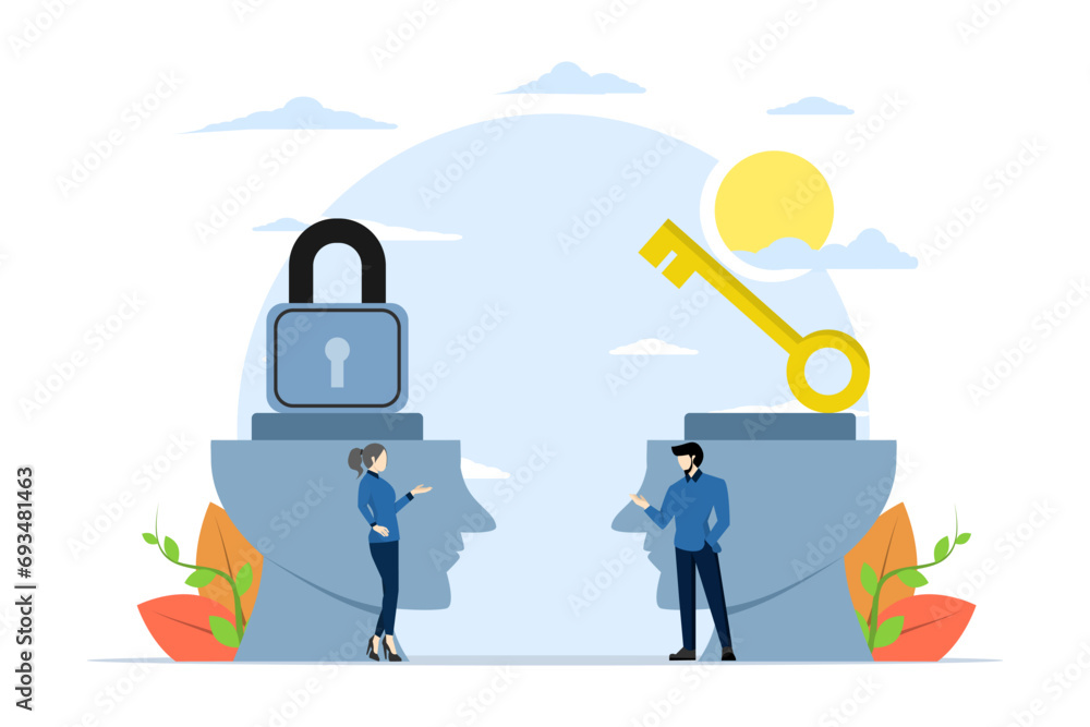 Psychology and mental health concept. Empathy and emotional connection ...