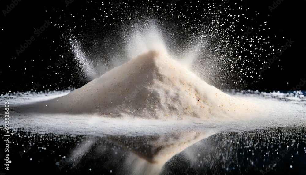 million of white sand explosion photo image of falling down shower snow ...
