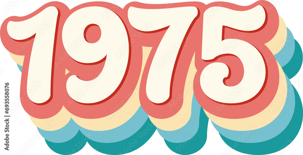 Ilustracja bez tantiem: 1975 Year | Adobe Stock