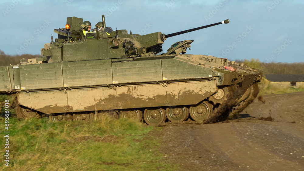 British army General Dynamics Ajax Reconnaissance and Strike armoured ...