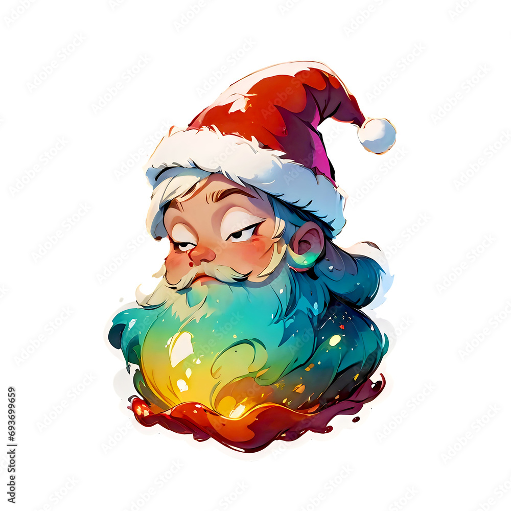 skeptical Santa, isolated on transparent background, ready-made clipart ...