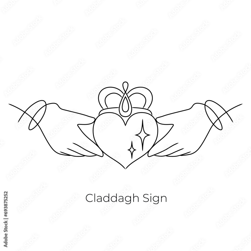 Irish Claddagh Sign, SVG Lucky SVG St Patricks Day Svg Ireland Love ...