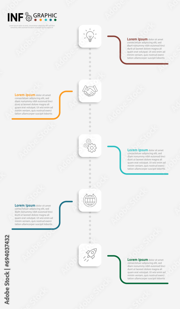 Infographic design 5 steps for diagrams, presentations, workflow ...