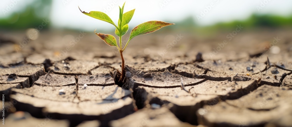 Deforestation and global warming cause drought and cracks in soil ...