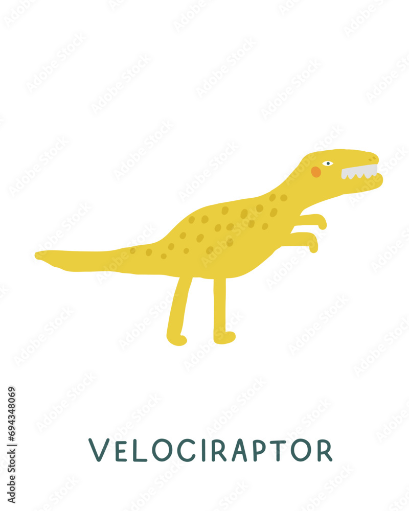 Jurassic period dinosaur flashcard. Learning English words for kids ...