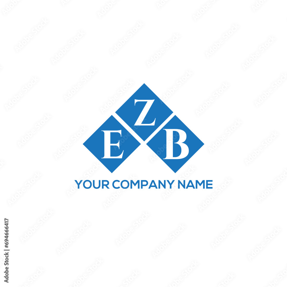 ZEB letter logo design on white background. ZEB creative initials ...