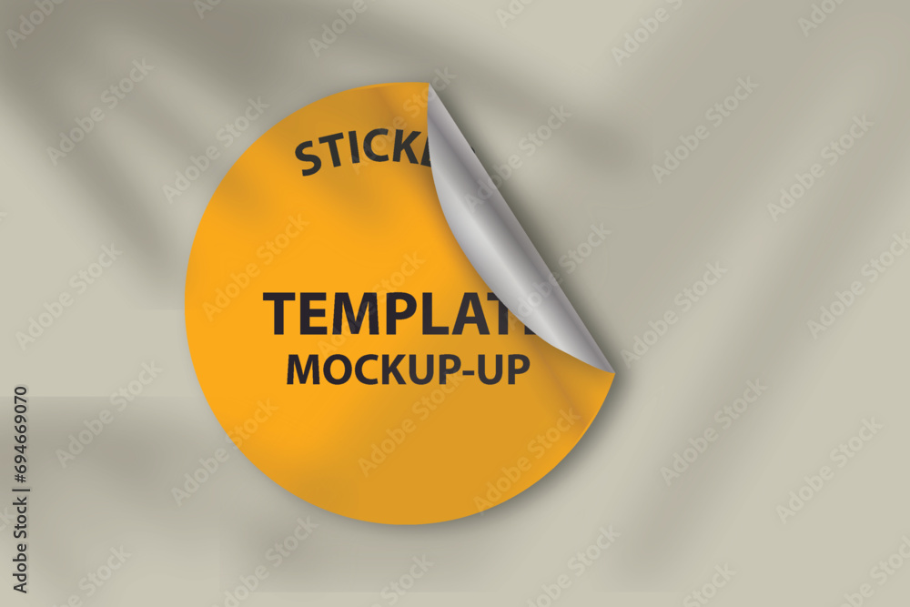 vector template sticker mockup for brand. product labels. or logos with ...