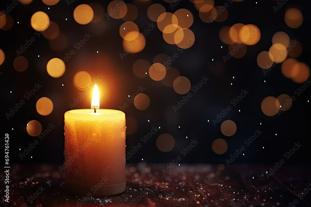 Christmas candlelight. Enchanting scene captures essence of holiday ...