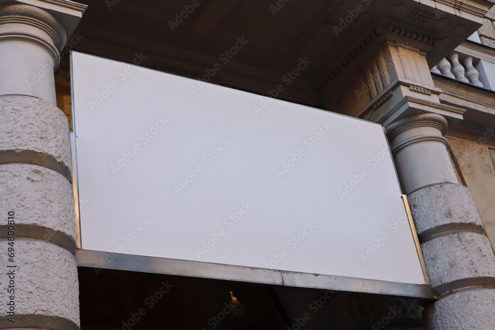 Blank store sign design mockup isolated, Clear shop signage template ...