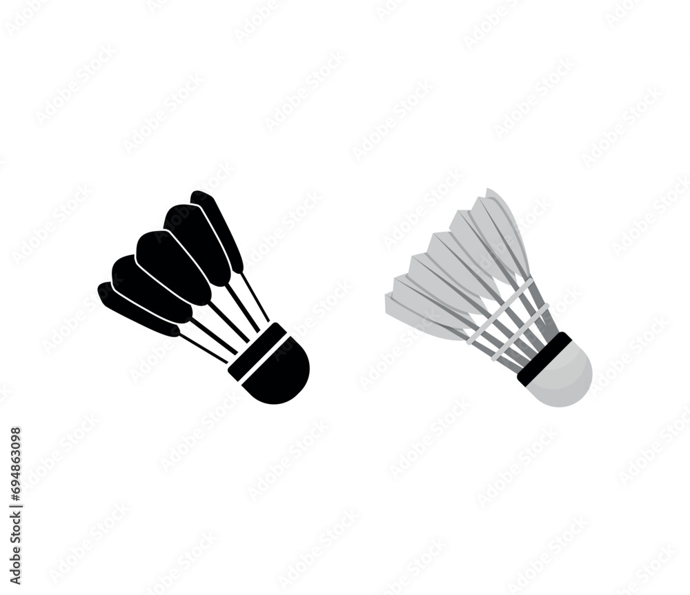 Badminton Equipment Vector Illustration With Isolated Clip Art White ...