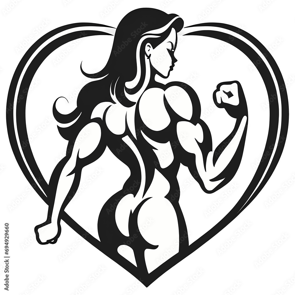 Yong athlete bodybuilder woman posing image, fitness and sport ...