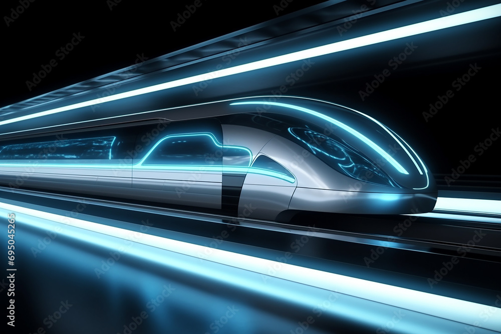 Hyperloop train, background of a magnetic levitation train, Hyperloop ...