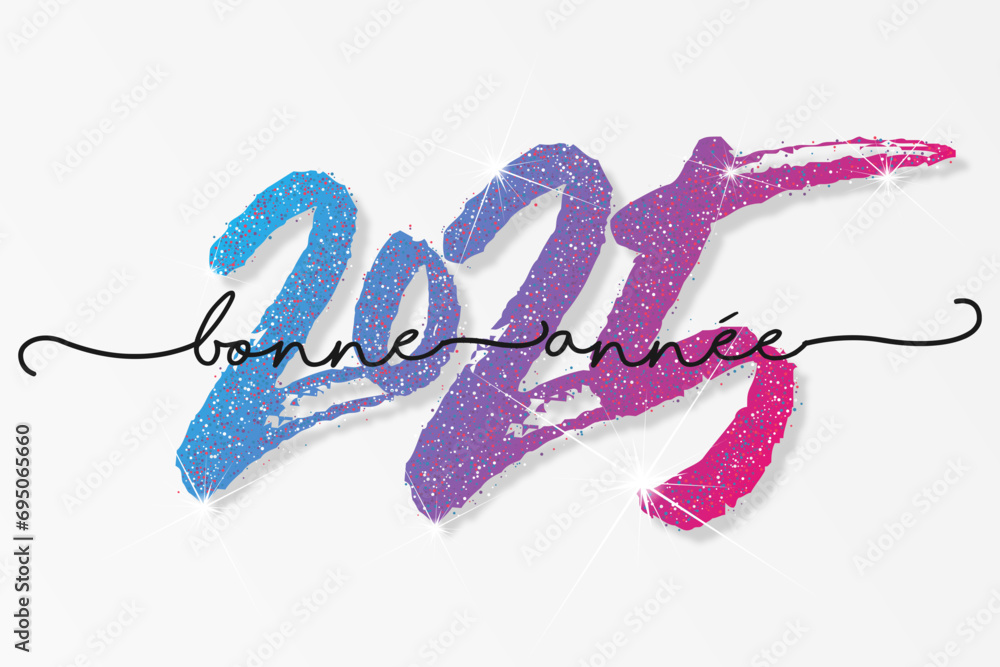 Bonne année - meilleurs vœux 2025 - vecteur pour affiche, bannière ...
