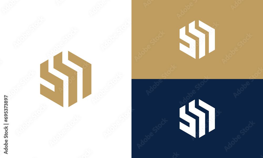 initials bs monogram logo design vector Stock Vector | Adobe Stock