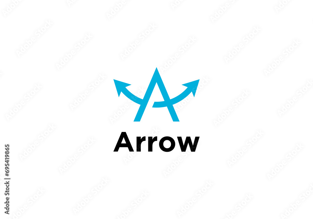 Acceleration logo design template with initial letter A and arrow logo ...