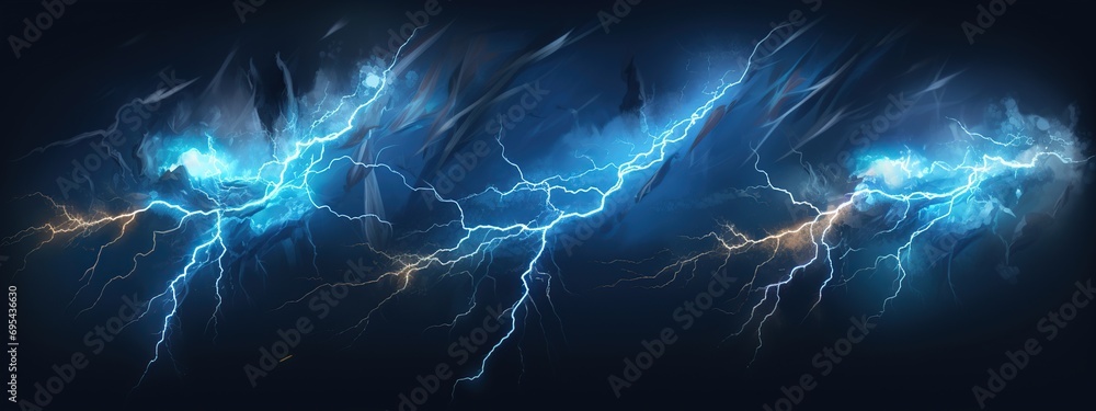 blue lightning bolt Stock Photo | Adobe Stock