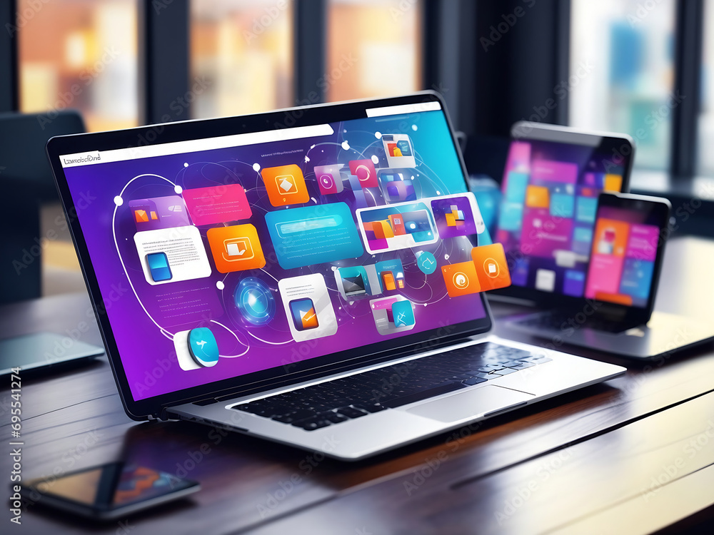 Creation of responsiv internet website for multiple platforms. Building ...