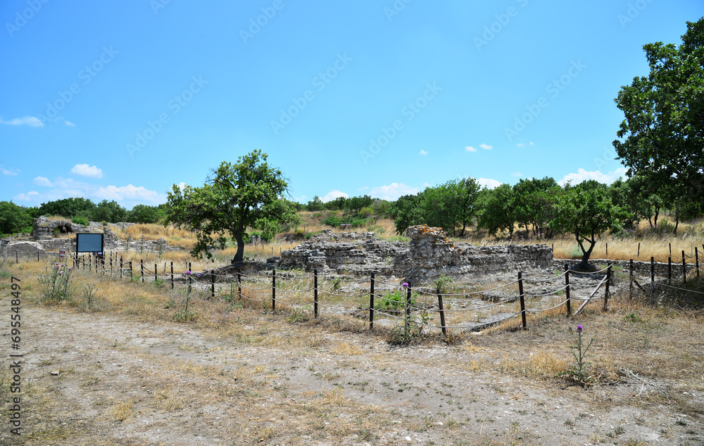 The ancient city of Alexandria Troas, located in Canakkale, Turkey, is ...