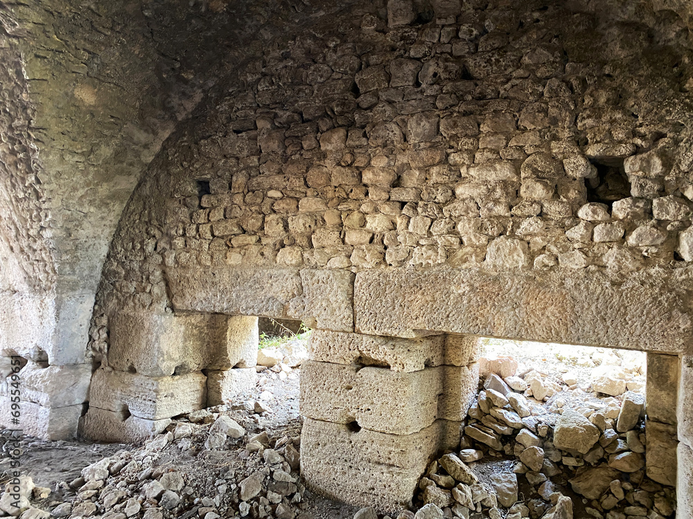 The ancient city of Alexandria Troas, located in Canakkale, Turkey, is ...