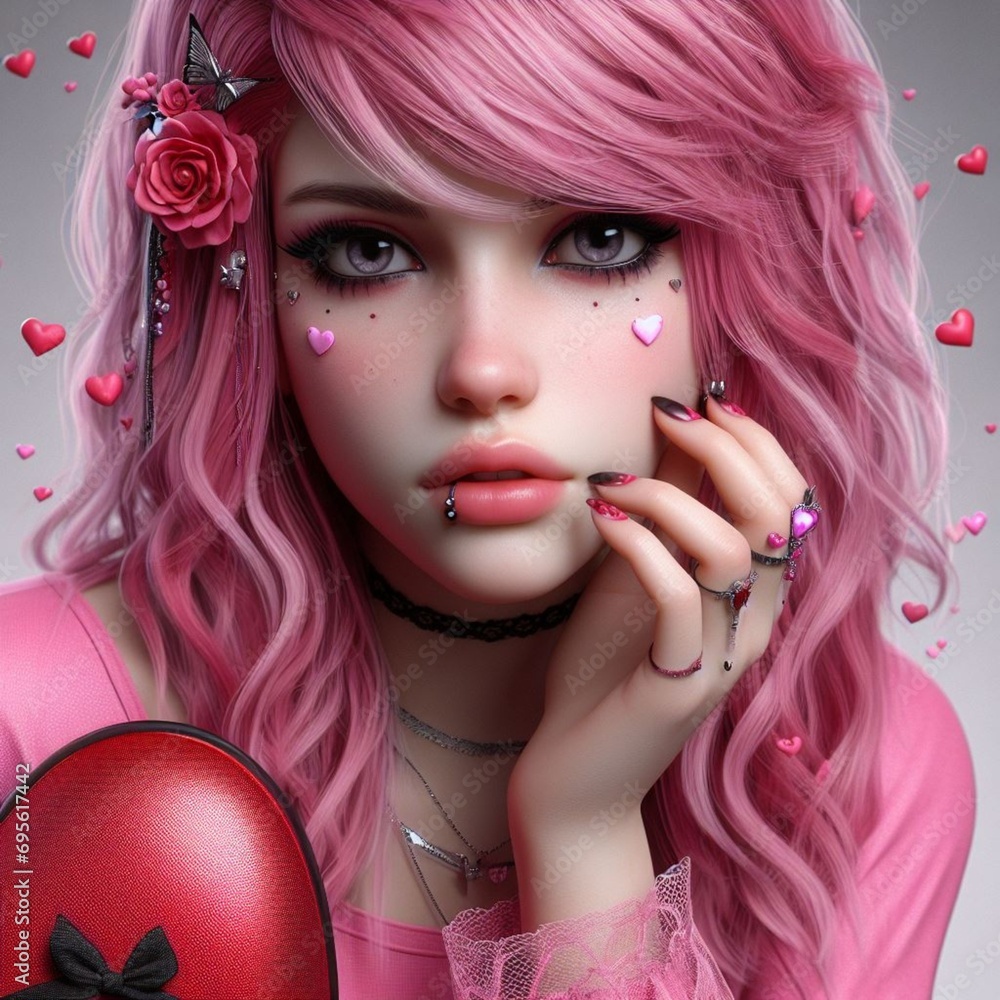 Various AI Valentine's Day Themed Images. Steampunk, realistic, cartoon ...