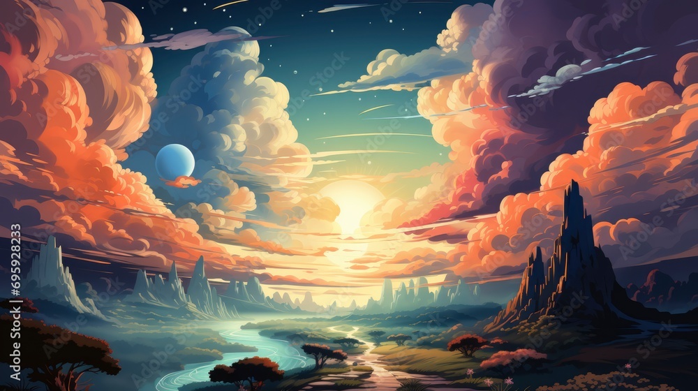 Stairway Heaven Sky Concept Sun Clouds, Background Banner HD ...