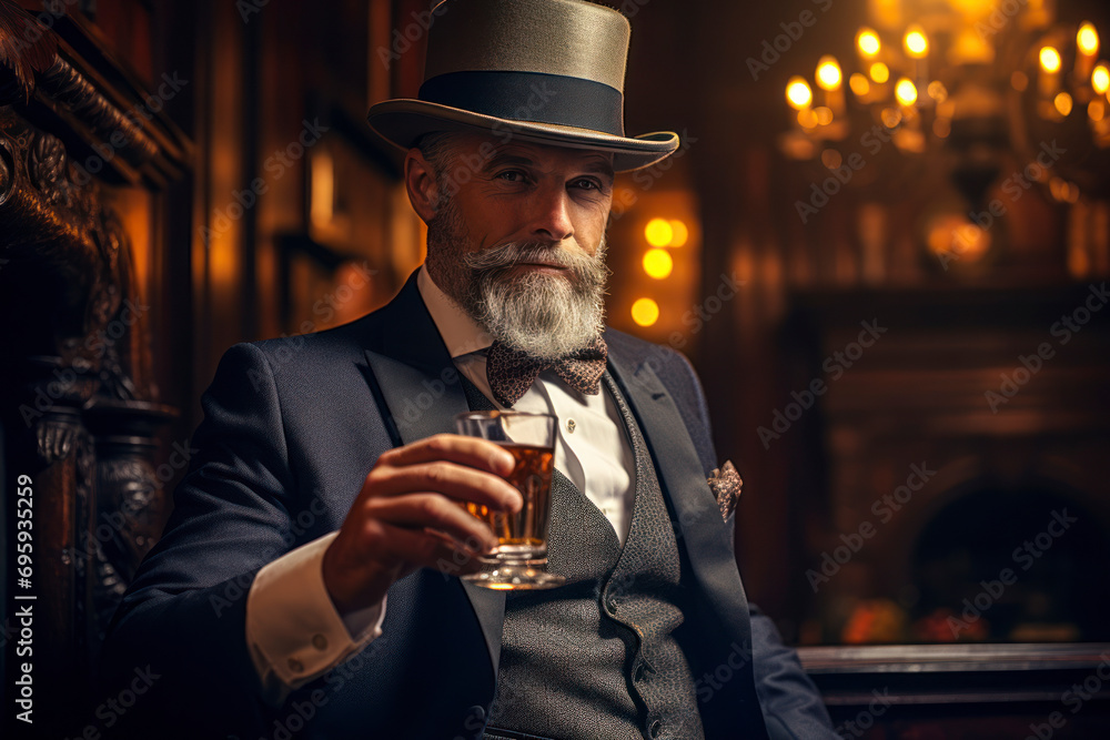 Old Fashioned gentleman, a dapper individual in a classic setting ...