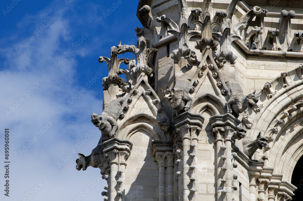 The amazing gargoyles of Notre Dame de Paris in France. A Gothic ...