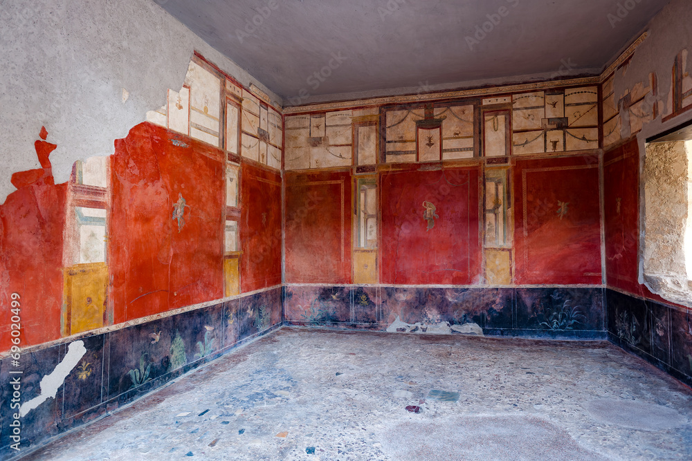 Pompeii Naples Italy, along with Herculaneum and many villas in the ...