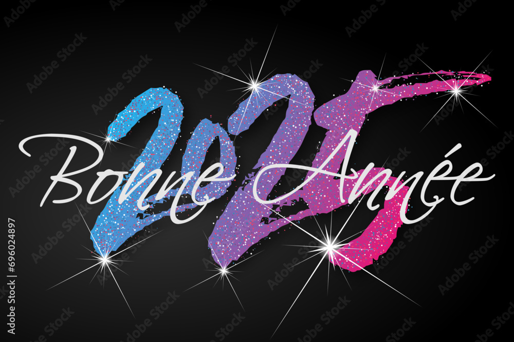 Bonne année - meilleurs vœux 2025 - vecteur pour affiche, bannière ...