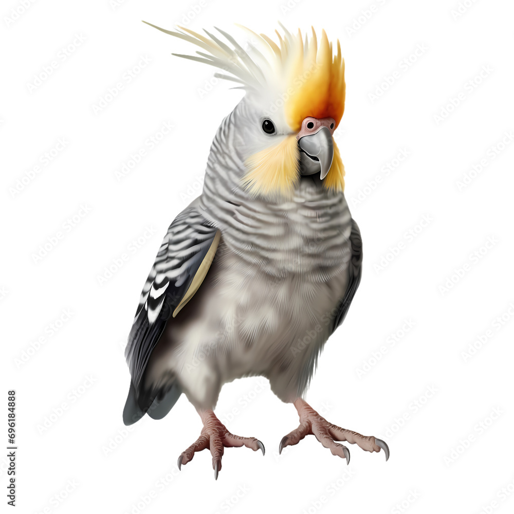 Cockatiel isolated on transparent background Stock Illustration | Adobe ...