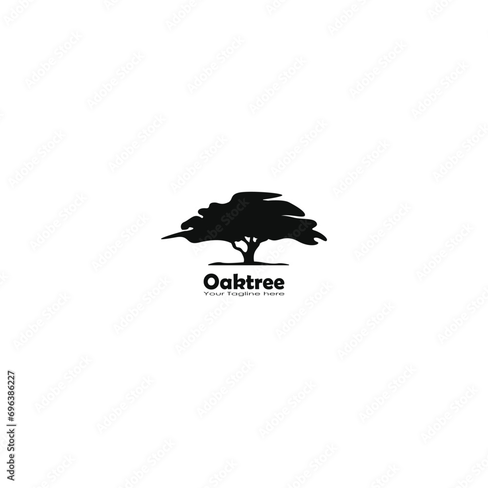 Oak tree logo vector graphics Stock Vector | Adobe Stock