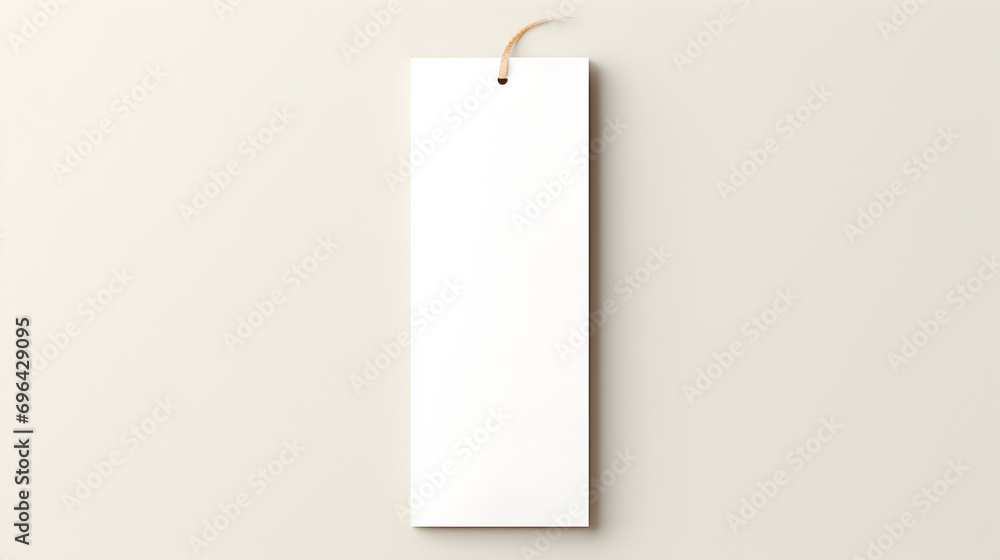 Foto de Stock minimalist white blank bookmark mockup | Adobe Stock