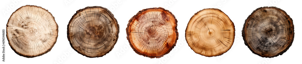 Round wooden tree slice trunk stump wood on transparent background ...