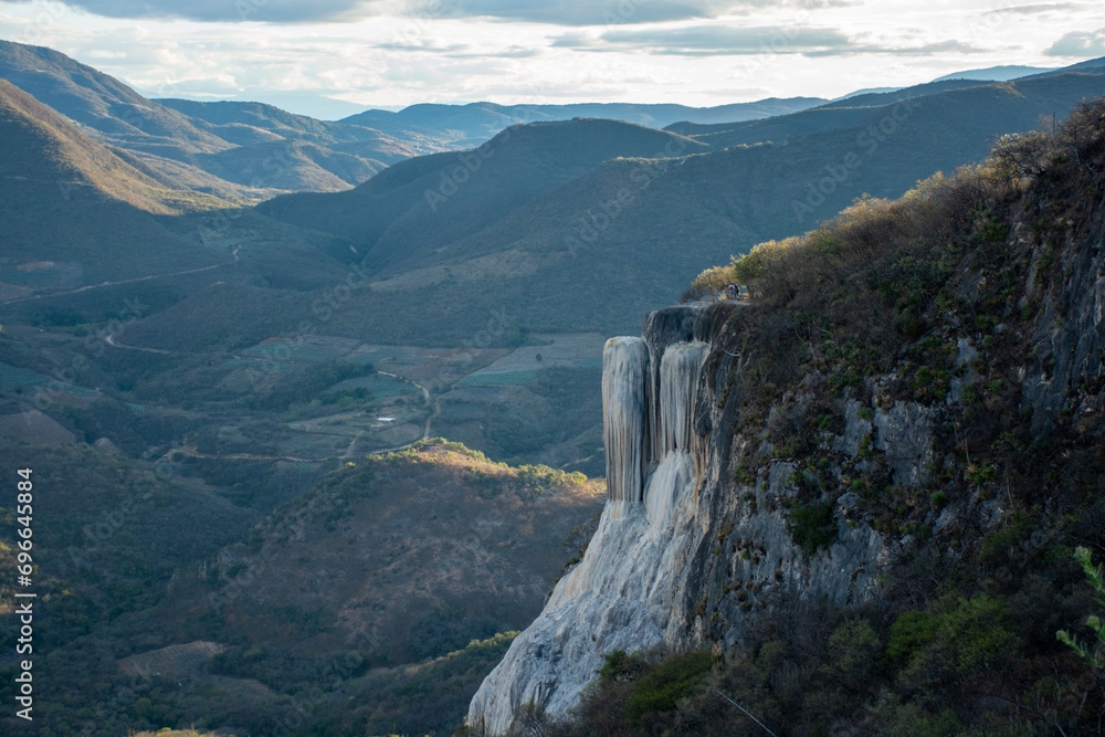 Amazing view of the petrified waterfalls of Hierve el agua, in Oaxaca ...