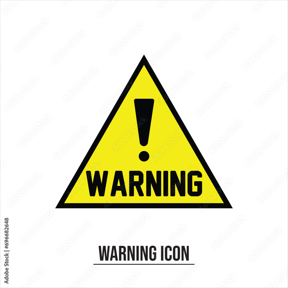 Vector de Stock Warning alert sign vector icon, warning and exclamation ...
