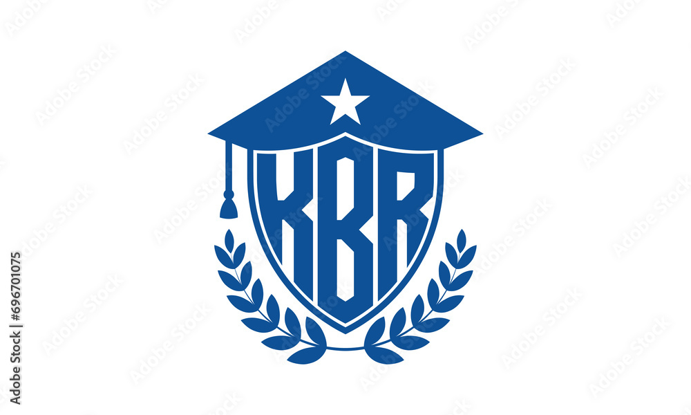 KBR three letter iconic academic logo design vector template. monogram ...
