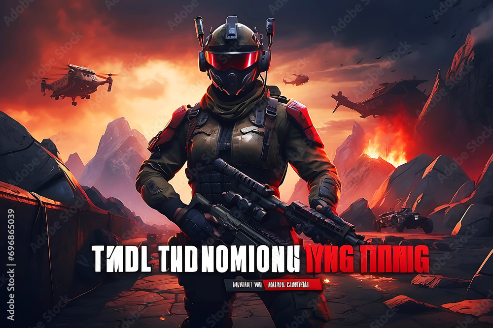 Dramatic video game style key art characters and YouTube Gaming ...